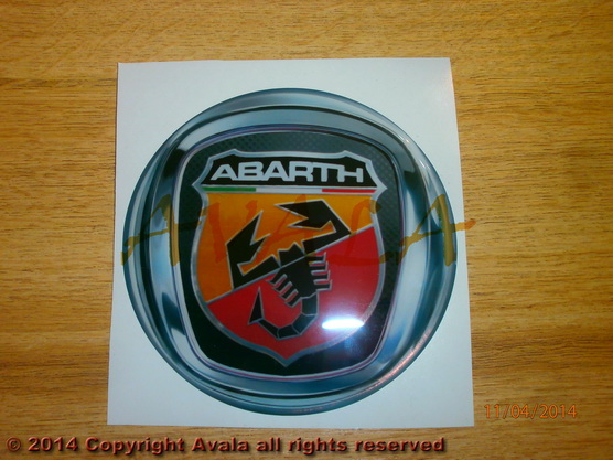Stiker okrugli 113mm "Abarth" (novi znak) *10902778*