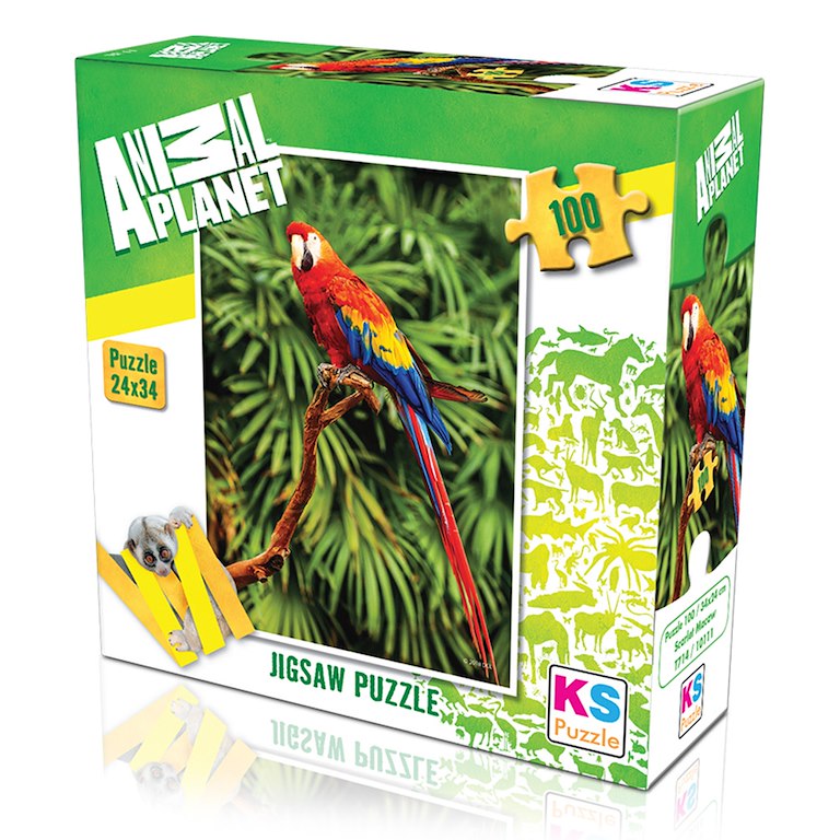 Puzzle 100 delova Animal Planet papagaj