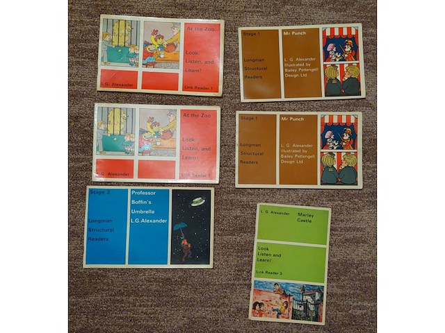 Šest knjizica za učenje engleskog jezika,izdanja iz 70i