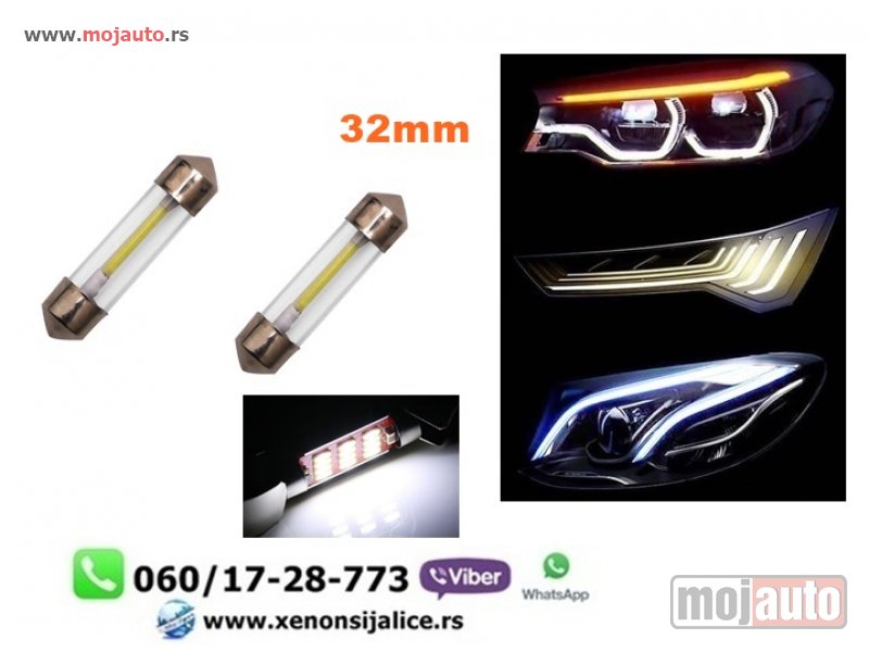 C5W sulifidne led sijalice 32mm bele