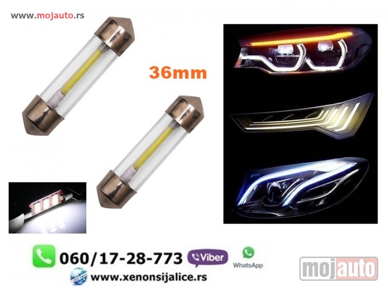 C5W sulifidne led sijalice 32mm bele