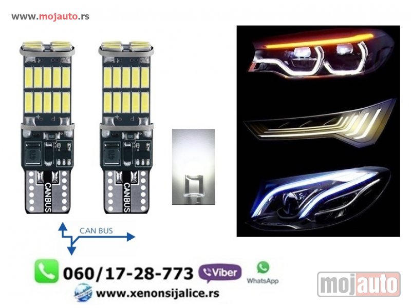 T10 w5w led sijalice kan bus bele