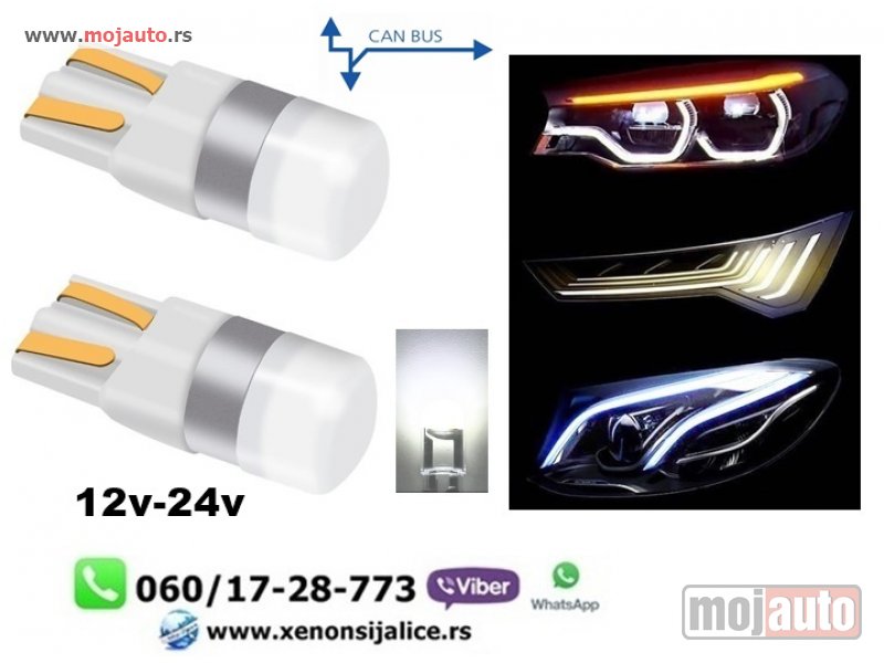 T10 w5w led sijalice kan bus bele 24v