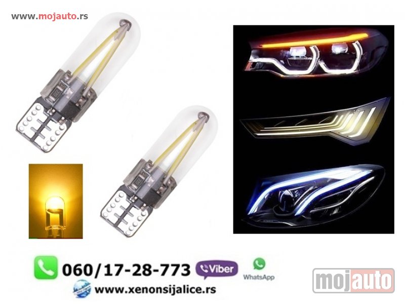 T10 w5w led sijalice zute