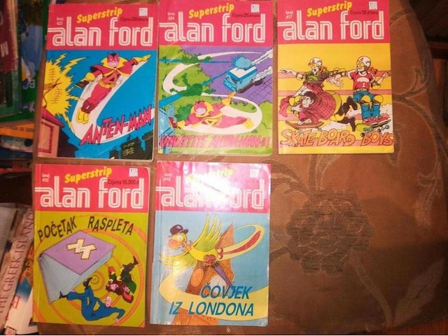 Alan Ford 412, 413, 417, 424 cena je po komadu