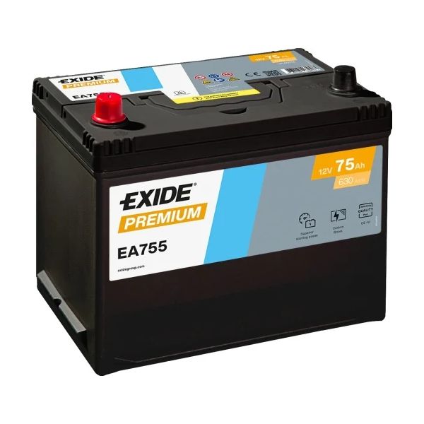 Akumulator EXIDE Premium Carbon Asia 12 V 75 Ah +L