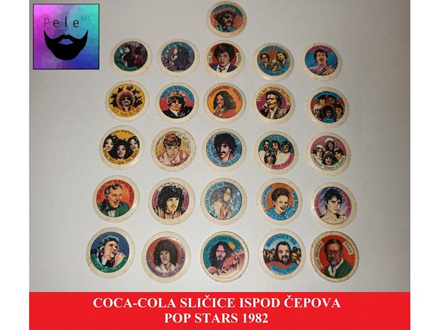 Coca-Cola slicice ispod cepova Pop Stars 1983 RARITET