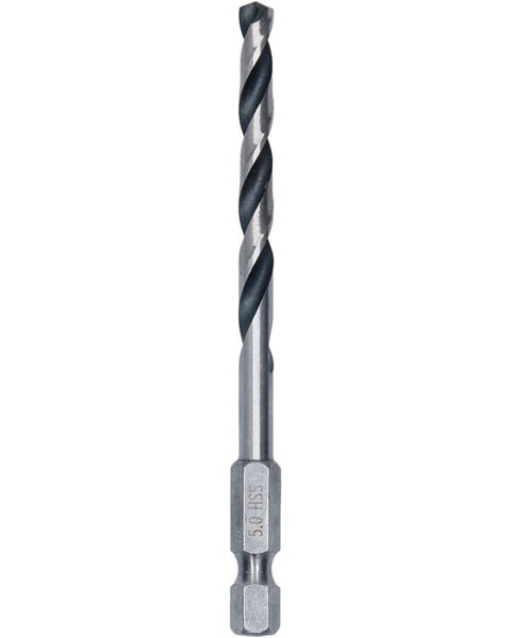 Bosch HSS spiralna burgija PointTeQ 5,0 mm sa šestougaonim HEX prihvatom pakovanje od 1 komada - 2608577526