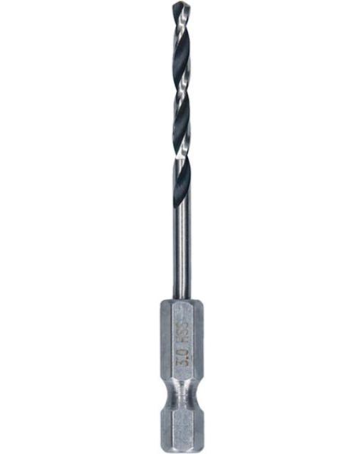 Bosch HSS spiralna burgija PointTeQ 3,0 mm sa šestougaonim HEX prihvatom pakovanje od 1 komada - 2608577519