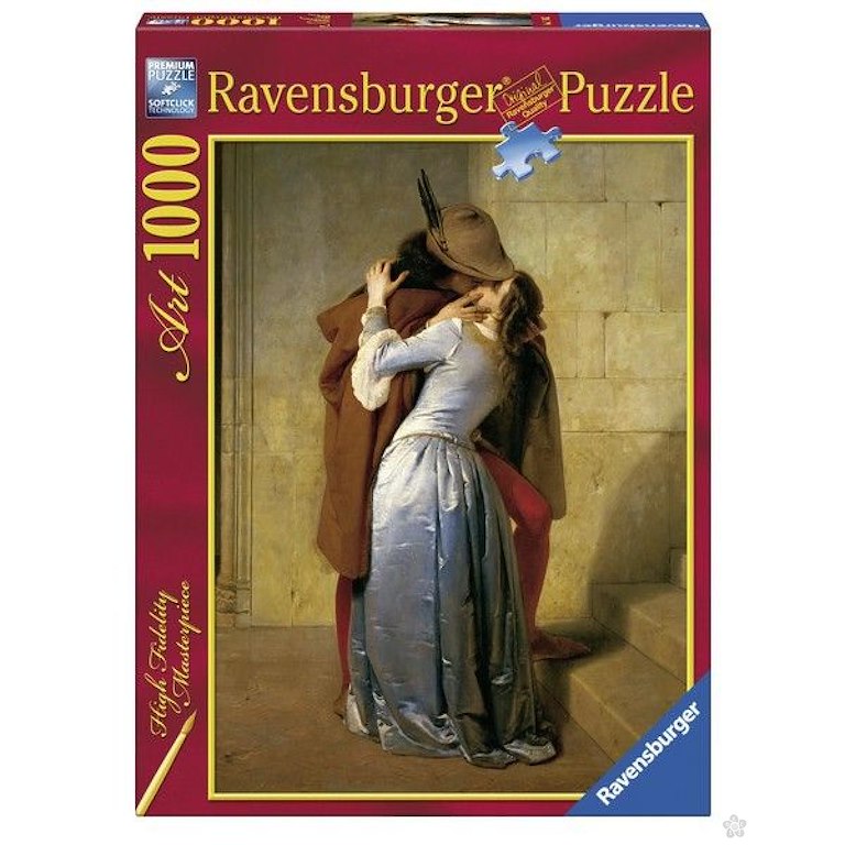 Ravensburger puzzle (slagalice) - Hayez: The Kiss RA15405