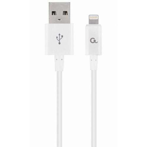 Gembird 8-pin charging and data cable, 2m, white | CC-USB2P-AMLM-2M-W