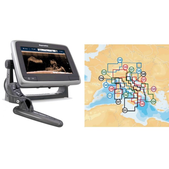 NAUTIČKA NAVIGACIJA RAYMARINE A78 MULTIFUNCTION 7” DISPALY SA NAVIONICS GOLD SMALL 2 KARTOGRAFIJOM