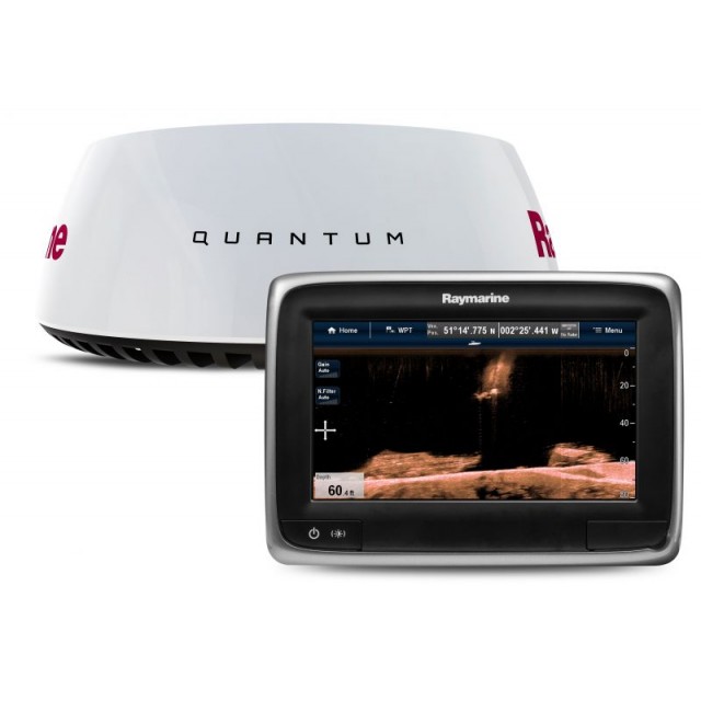 RAYMARINE A78 WIFI SA DOWNVISION NAVIONICS SILVER EU + RADAR QUANTUM Q24C T70284