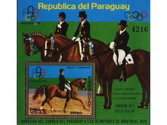 kt463t  28.avg1975  ParaguayCDel  MiBl255-2713 **