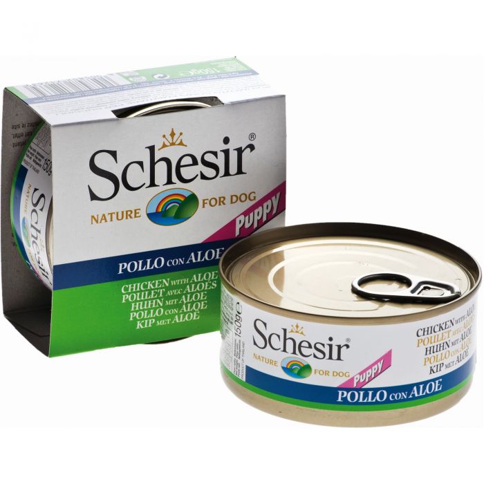 Schesir: Vlažna hrana za štence Piletina & Aloja, 150 g