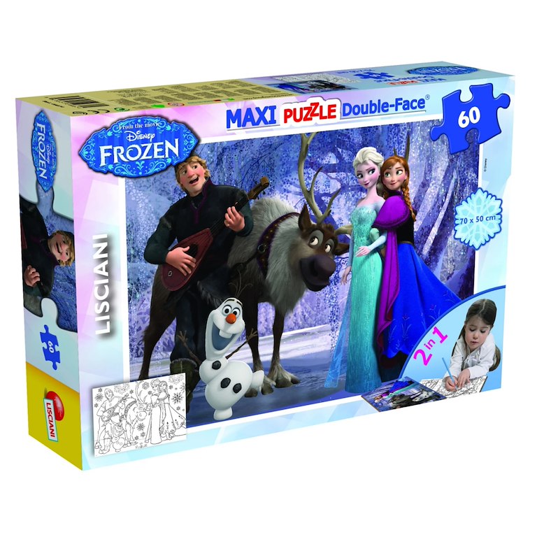 PUZZLE SLAGALICE 60 DELOVA MAXI FROZEN MUSIC AND FUN LISCIANI