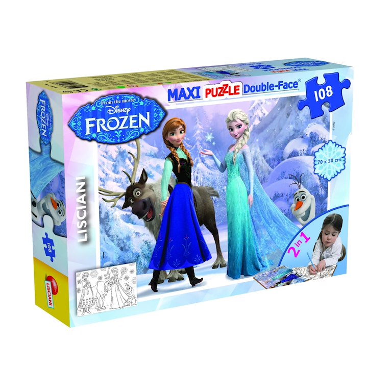 PUZZLE SLAGALICE 108 DELOVA MAXI FROZEN ELSA & ANNA LISCIANI