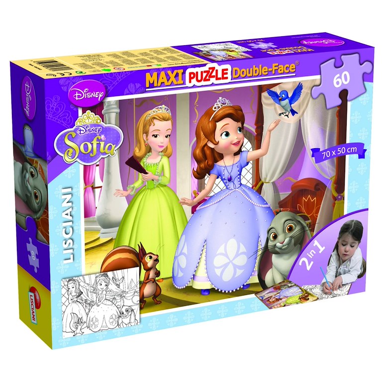 PUZZLE SLAGALICE 60 DELOVA MAXI SOFIA THE FIRST LISCIANI