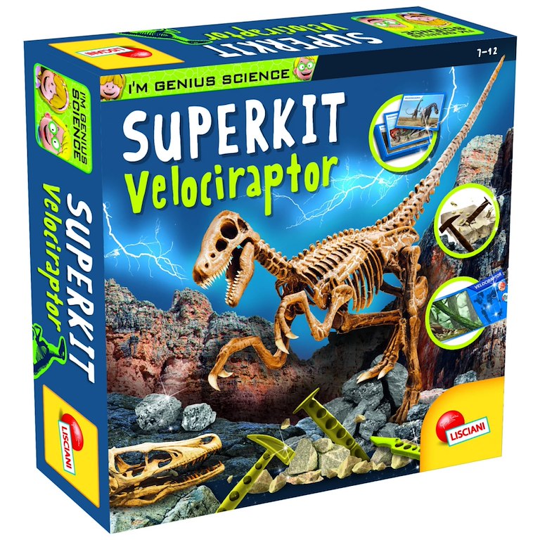 MALI GENIJE SUPER KIT VELOCIRAPTOR LISCIANI