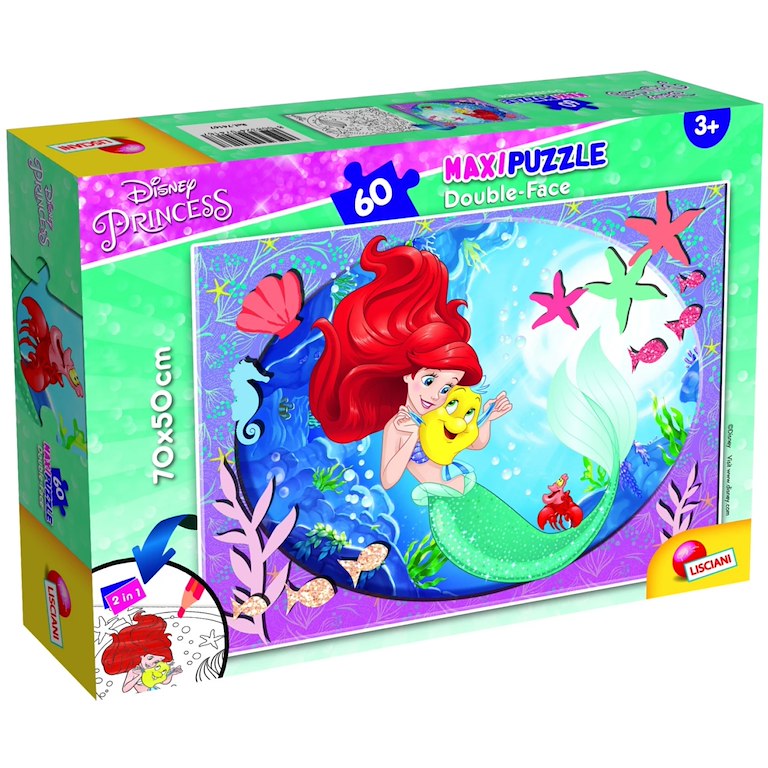 PUZZLE SLAGALICE 60 DELOVA MAXI DISNEY MALA SIRENA LISCIANI