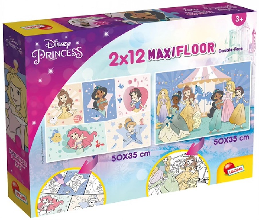 PUZZLE SLAGALICE 2X12PCS SUPERMAXI PRINCESS LISCIANI