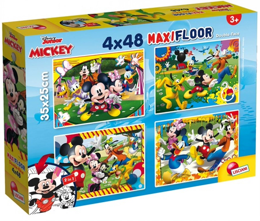 PUZZLE SLAGALICE 4X48PCS SUPERMAXI MICKEY LISCIANI