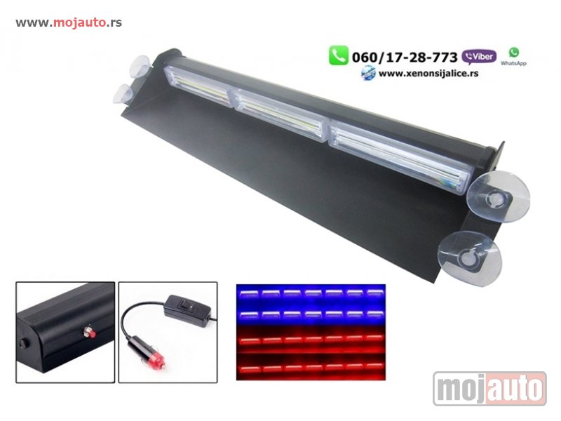 Led blinkeri 39cm x 7cm crveno plavi