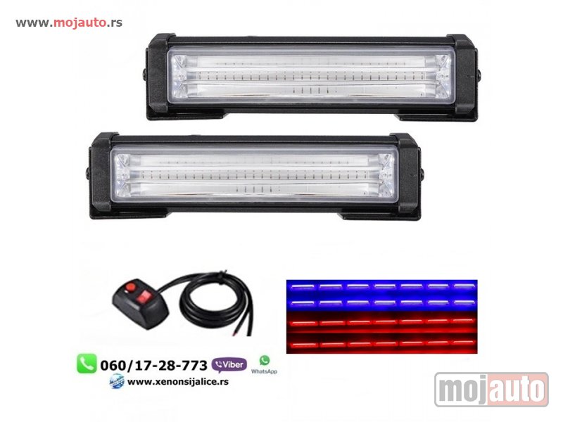 Led blinkeri 16cm x 4cm crveno plavi