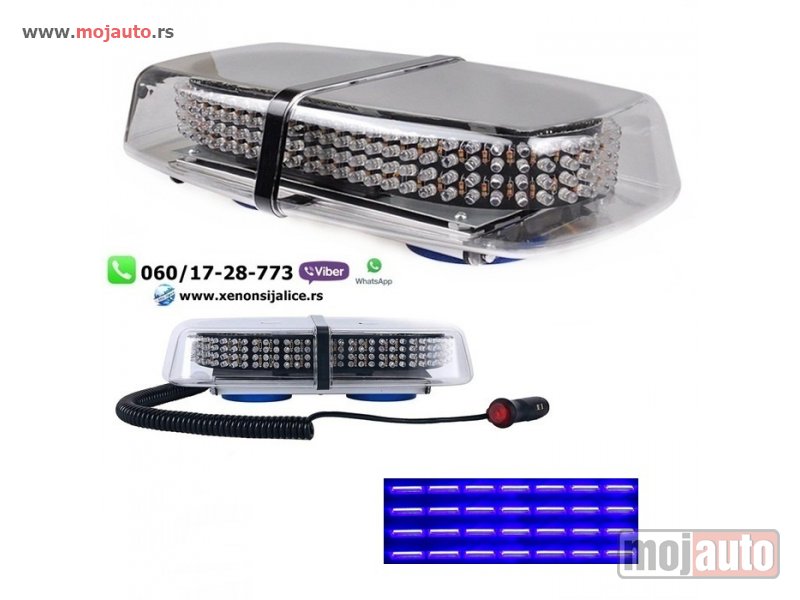 Led rotacija blinker 30cm x 8cm plava