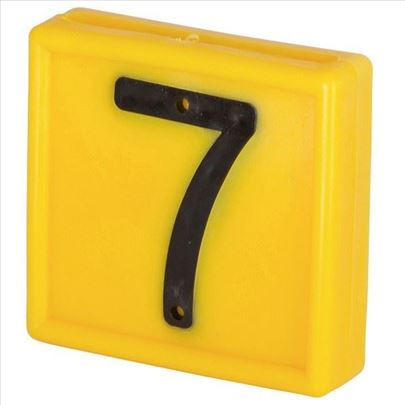 Brojevi za obeležavanje za okovratnik žuti 7