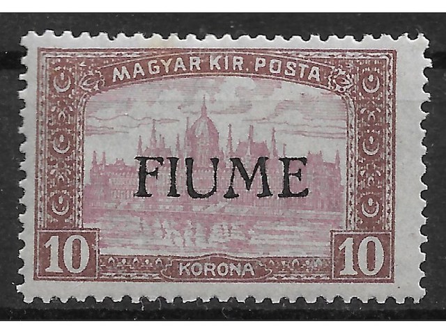 1918 - FIUME Parlament 10 Kr. MNH rucni pret.kat.200e
