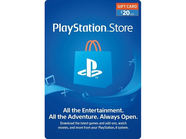 US PLAYSTATION STORE DOPUNA 20 USD PS3/PS4/PS5