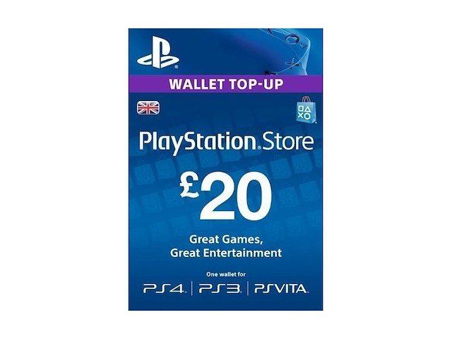 UK PLAYSTATION STORE DOPUNA 20 GBP PS3/PS4/PS5