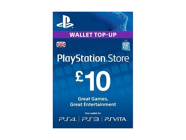 UK PLAYSTATION STORE DOPUNA 10 GBP PS3/PS4/PS5