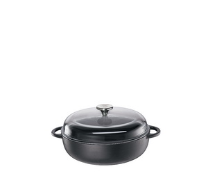Gurmanski lonac “PROVENCE”, sa staklenim poklopcem, crni, Ø: 24cm