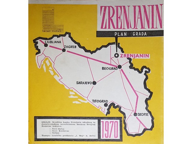Plan Zrenjanina 1970 Jugoslavija