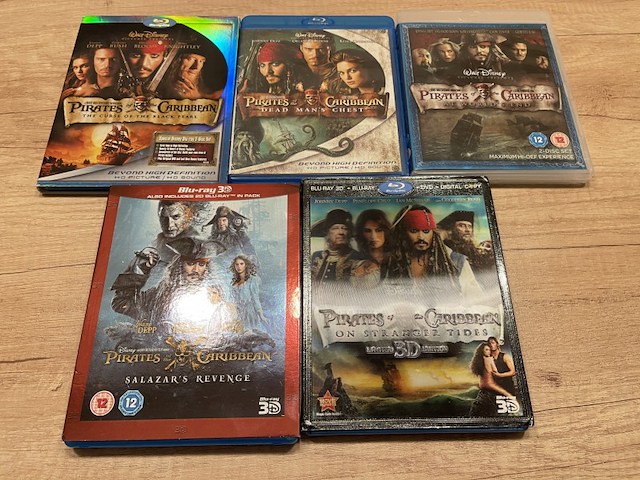 Pirates of the Caribbean 1-5 9 disc set