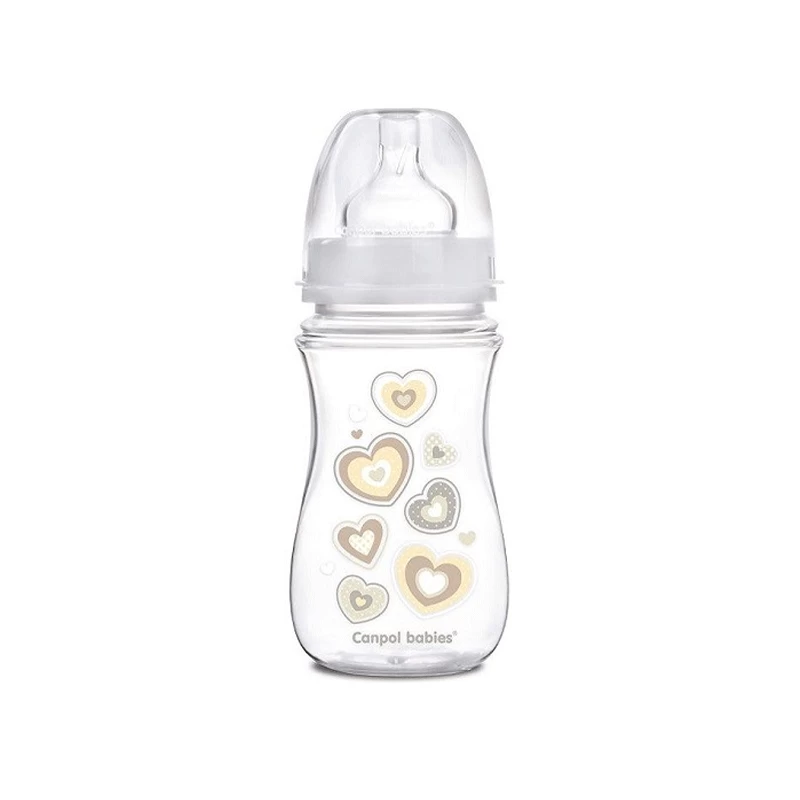 Canpol flašica za bebe Antikolik Easy Start New Born Baby Beige sa širokim vratom 240ml, 0m+