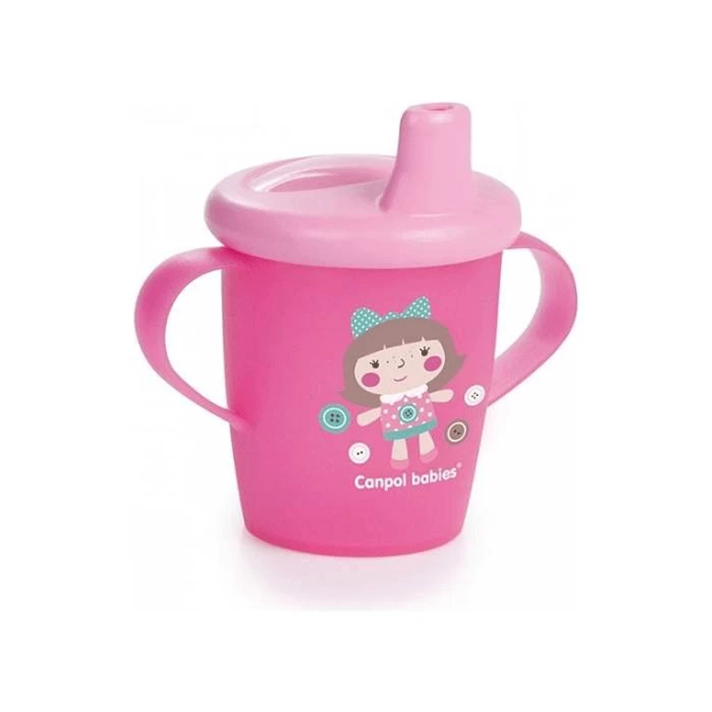 Canpol šolja za bebe Non Spil Toys Pink 250ml, 12m+