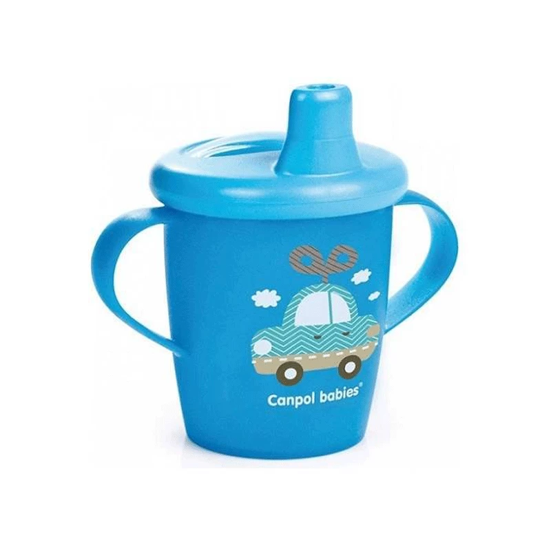 Canpol šolja za bebe Non Spil Toys Blue 250ml, 12m+