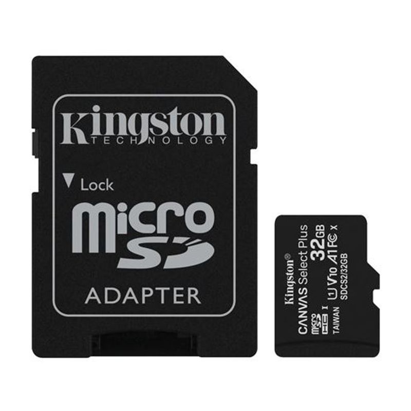MICRO SD 32GB KINGSTON + SD adapter SDCS2/32GB