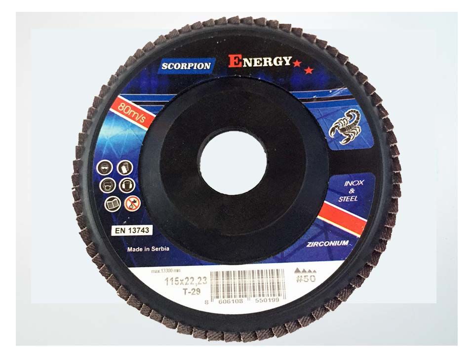 Brusna ploča flap disc FI 125 Energy Scorpion