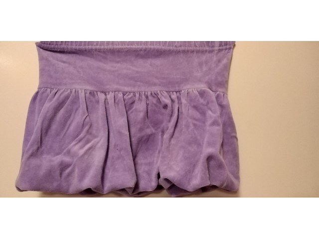 Decija suknjica plis somot lila,vel.8,dim:30,sirina str