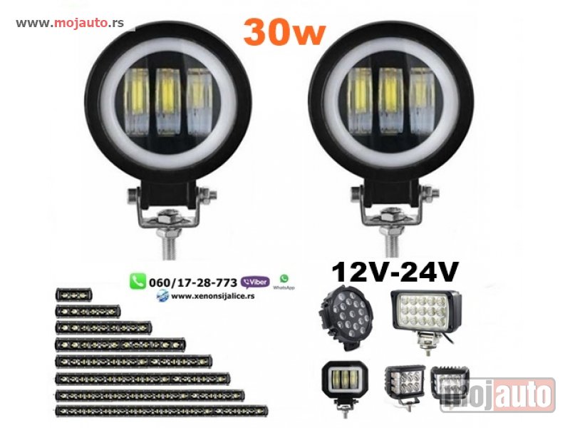 Led dnevna svetla univerzalna set 2 komada 9cm 30w