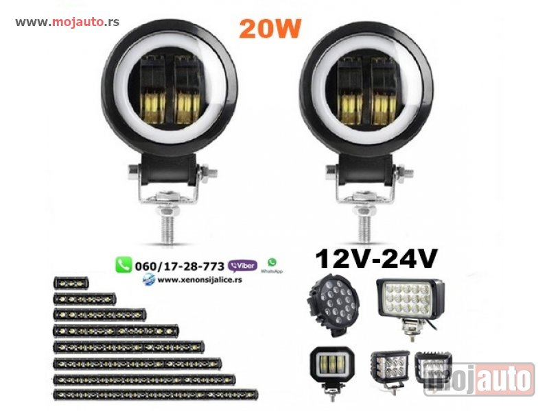 Led dnevna svetla univerzalna set 2 komada 7cm 20w