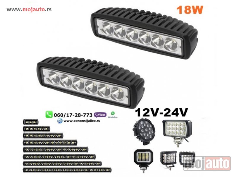 Led dnevna svetla univerzalna set 2 komada 18cm x 5cm 18w