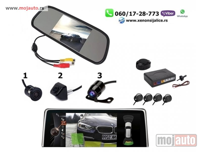 Parking kamera monitor i parking senzori set 5 inca model 1