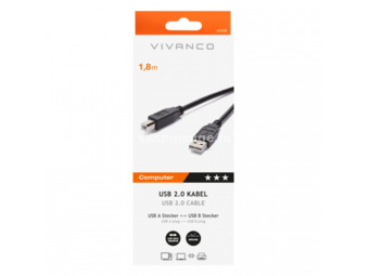 Kabl USB 2.0 1.8m Vivanco B