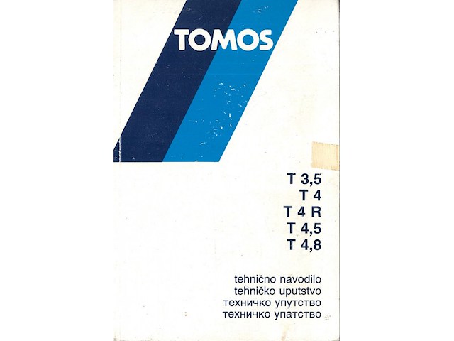 TOMOS TEHNIČKO UPUTSTVO PENTA T 3,5 ;T 4; T 4,5; T 4,8