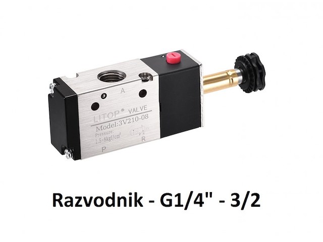 Pneumatski razvodnik elektromagnetni 3/2 G1/4 3V210-08